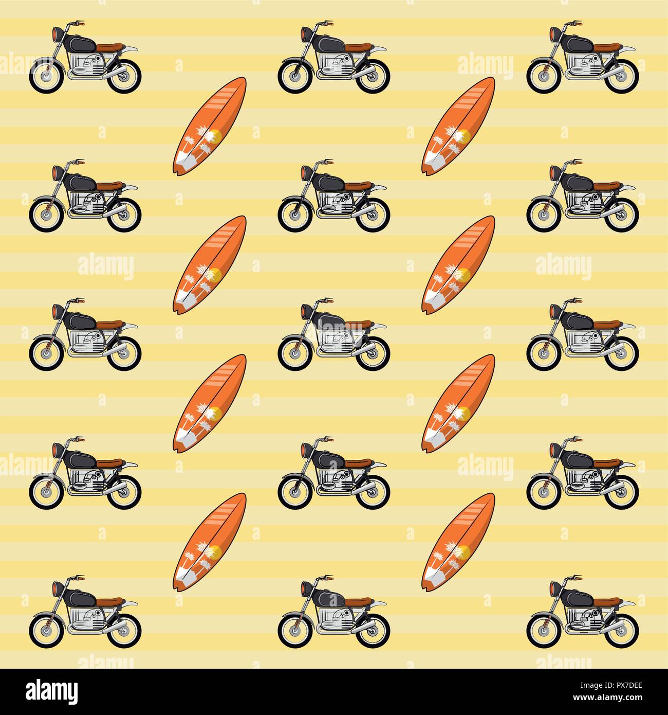 Motorcycle and surfboard background Stock Vector Image & Art - Alamy
