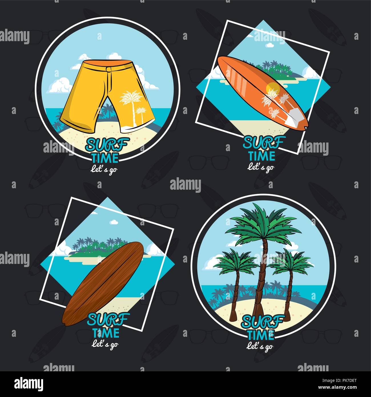 Lets go surfing Stock Vector Images - Alamy
