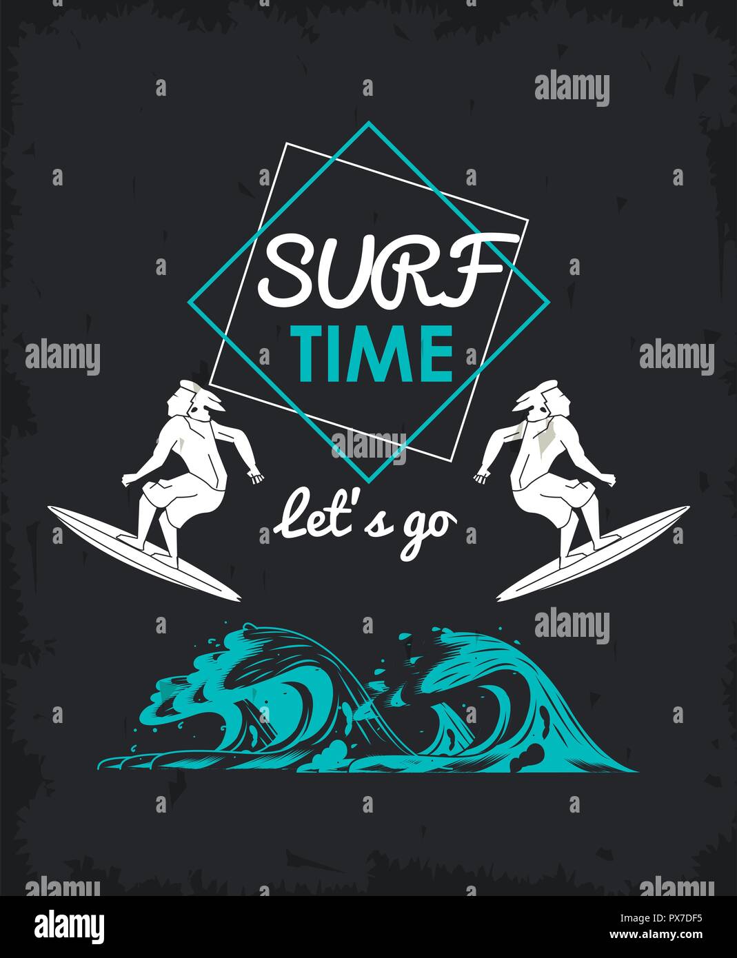 Surf time card Stock Vector Image & Art - Alamy