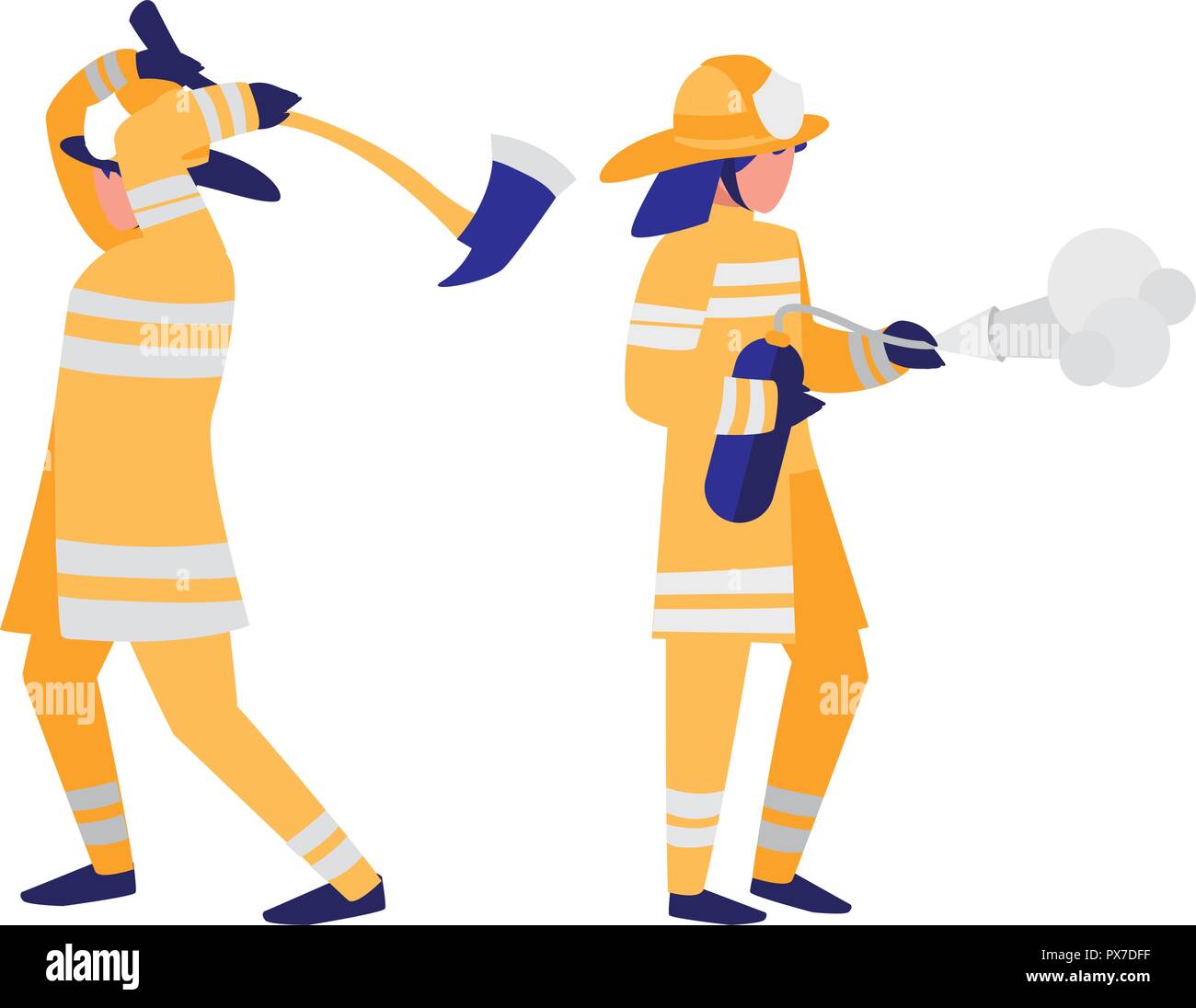 avatar fireman over white background, vector illustration Stock Vector ...