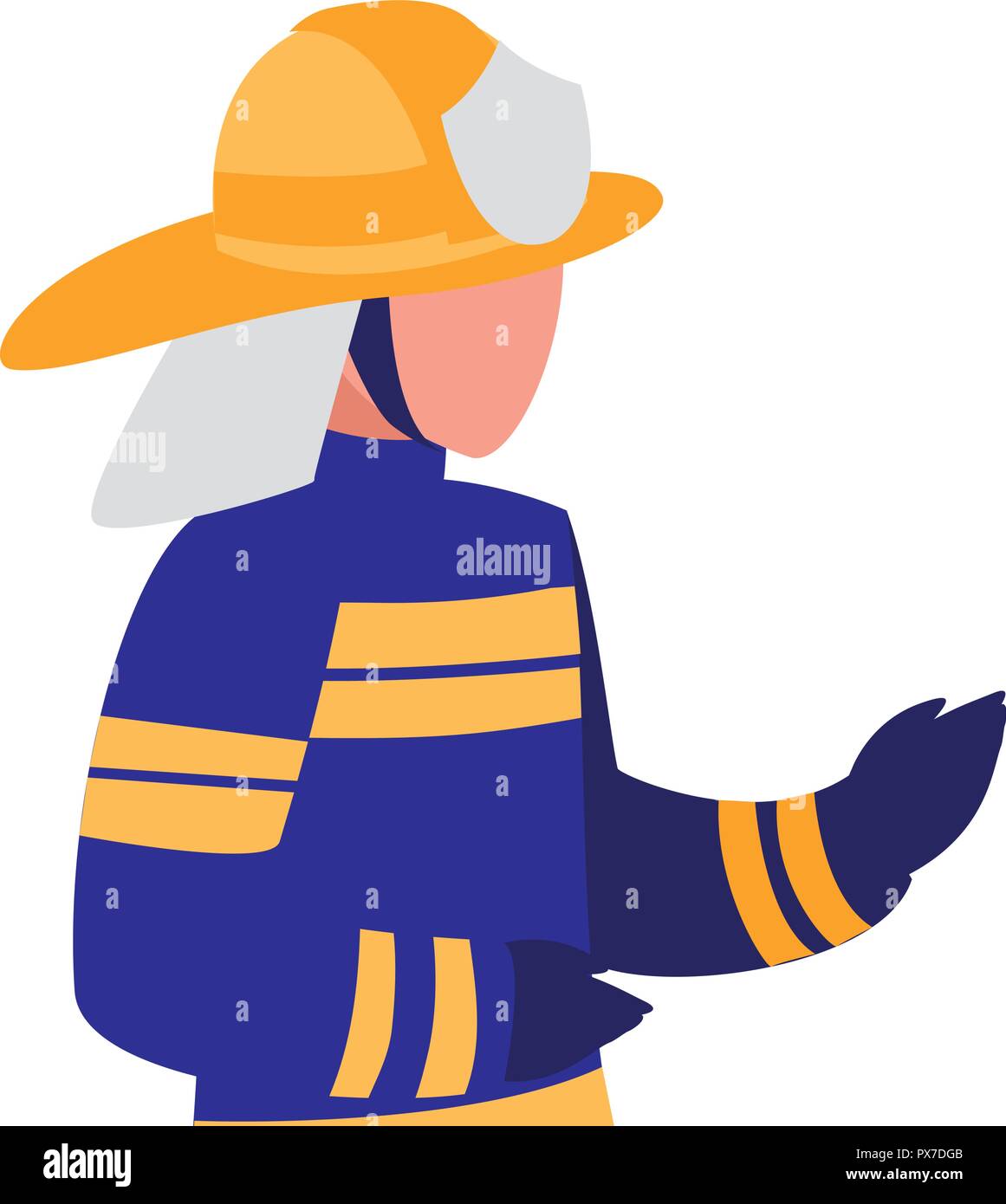 avatar fireman icon over white background, vector illustration Stock ...