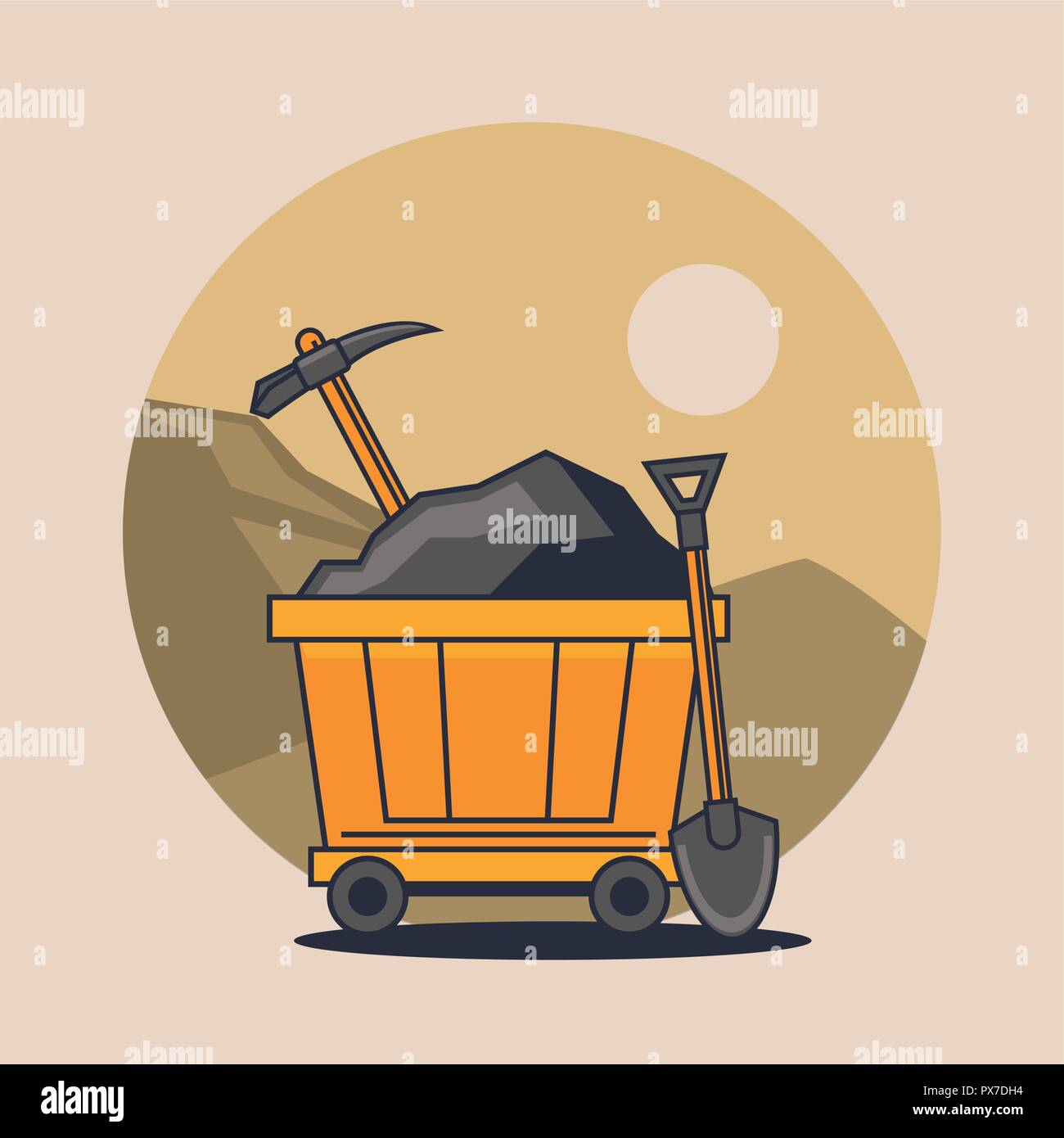 Coal mining trucks Stock Vector Images - Alamy