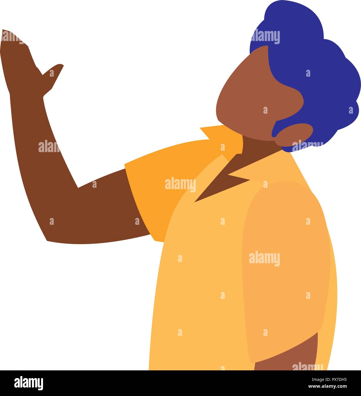 retro dancer man icon over white background, vector illustration Stock ...