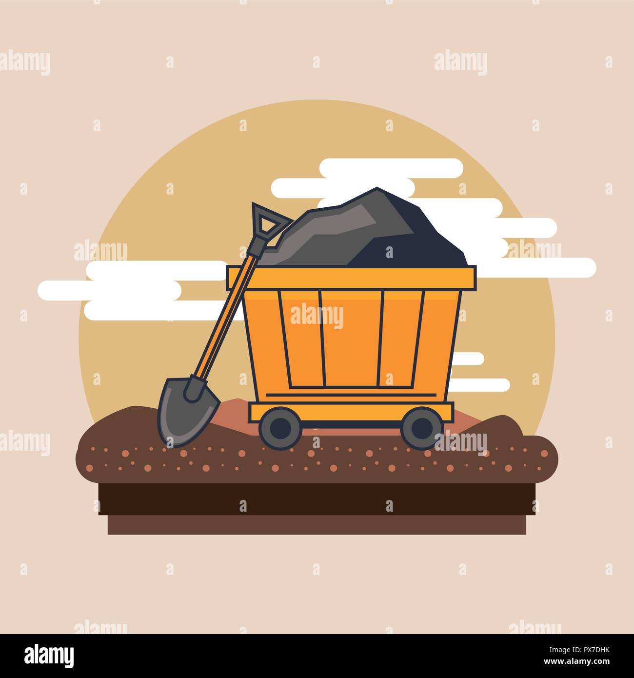 Coal mining trucks Stock Vector Images - Alamy
