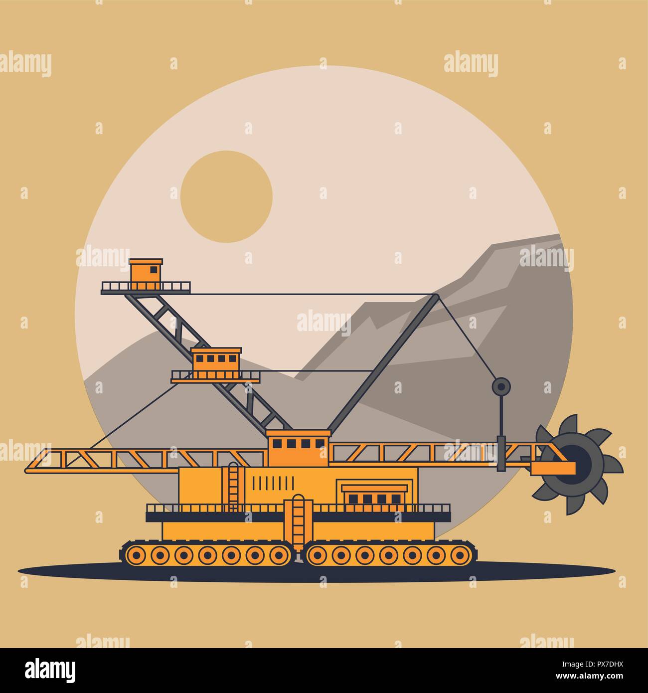 Mining machinery extraction iron Stock Vector Images - Alamy