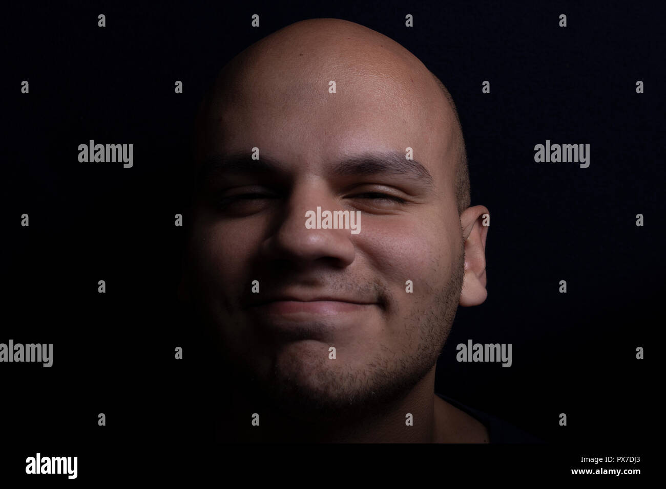 Portrait black man bald head hi-res stock photography and images - Alamy