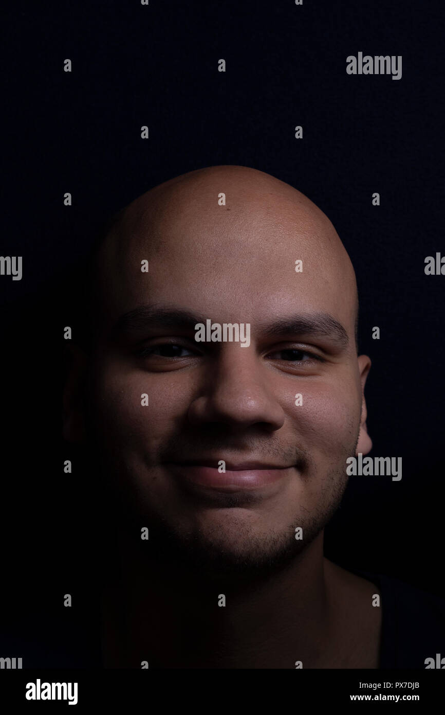 Portrait black man bald head hi-res stock photography and images - Alamy