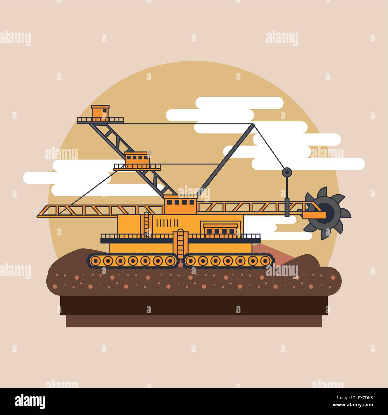 Mining machinery extraction iron Stock Vector Images - Alamy