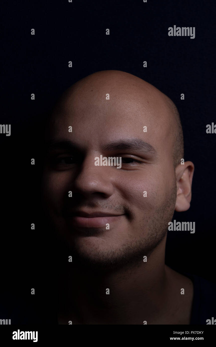 Bald head shaved hair black hi-res stock photography and images - Alamy