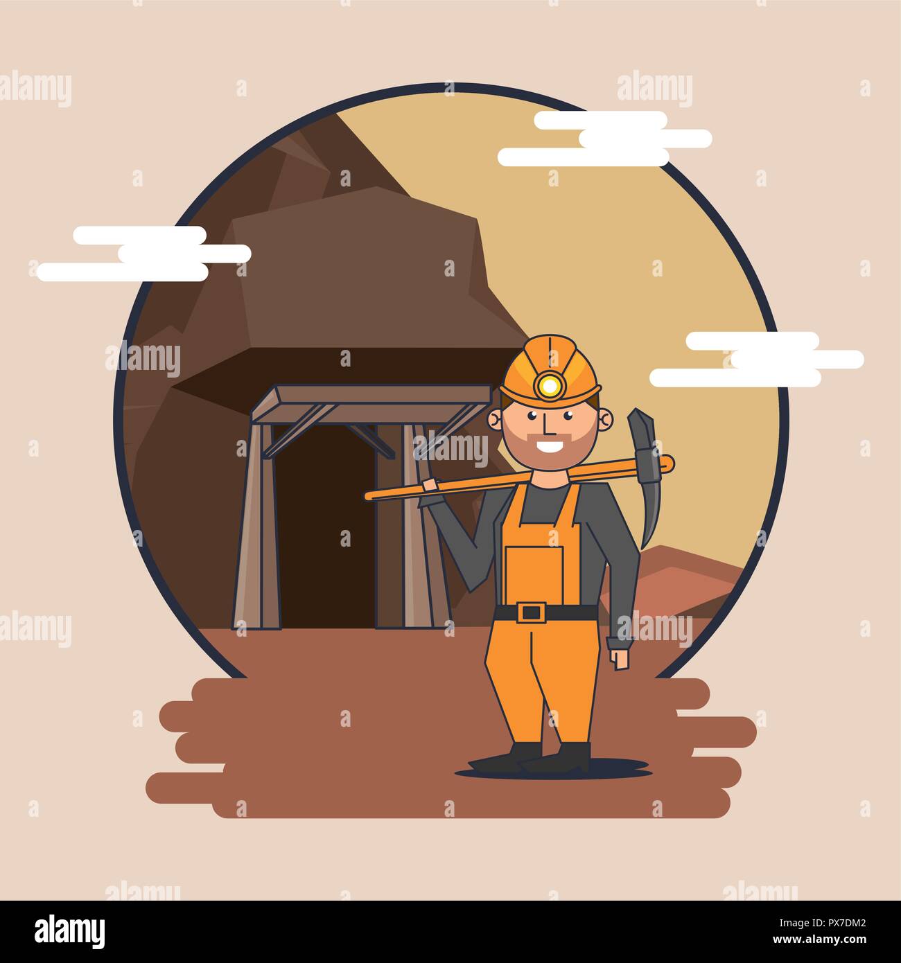 Mining worker cartoon Stock Vector Image & Art - Alamy