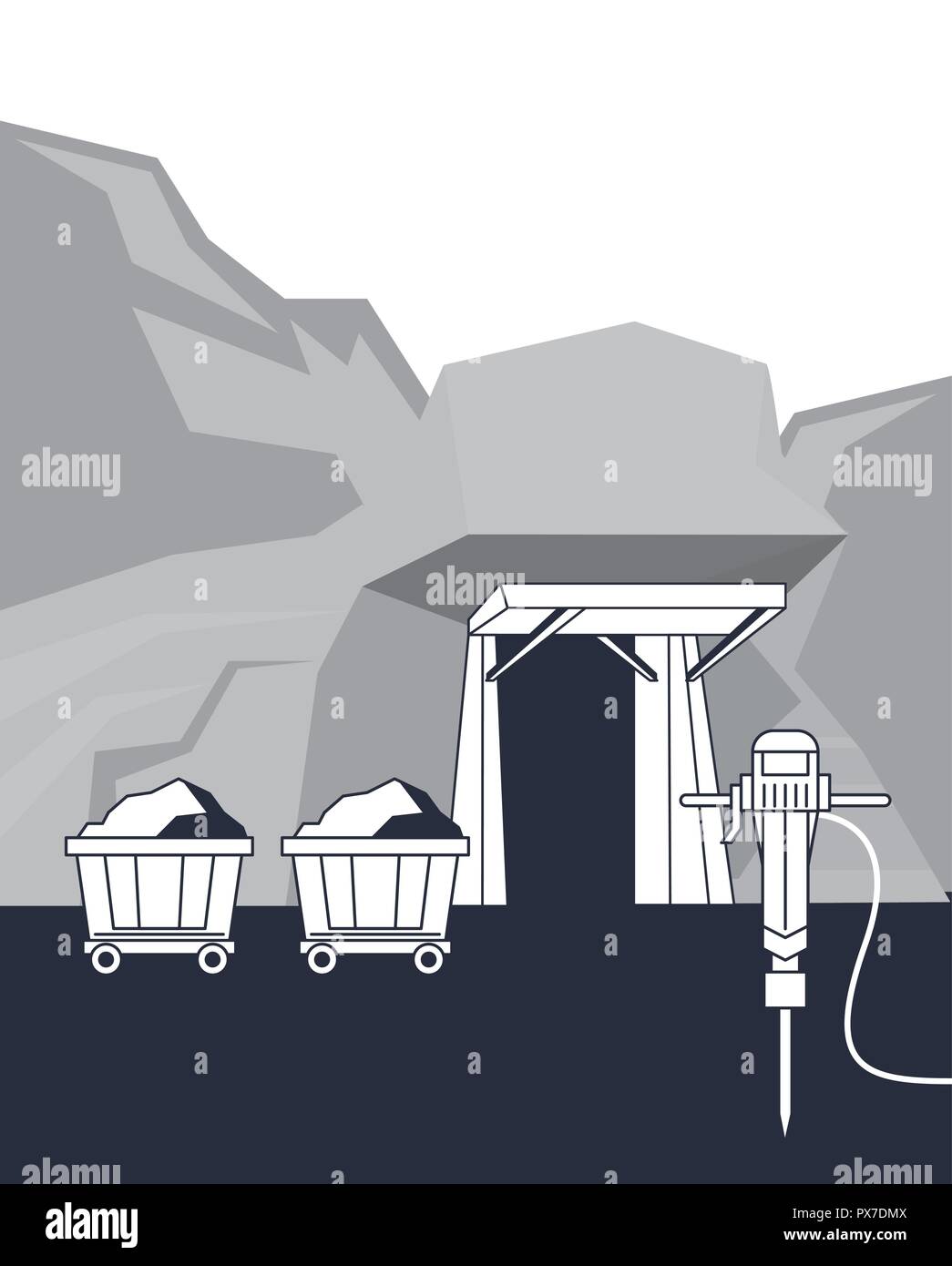 Mining zone Stock Vector Images - Alamy