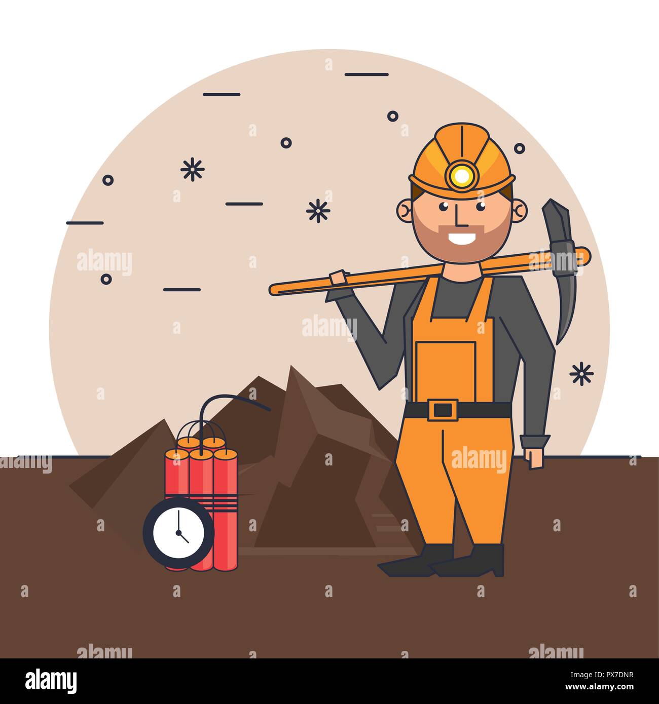 Mining worker cartoon Stock Vector Image & Art - Alamy