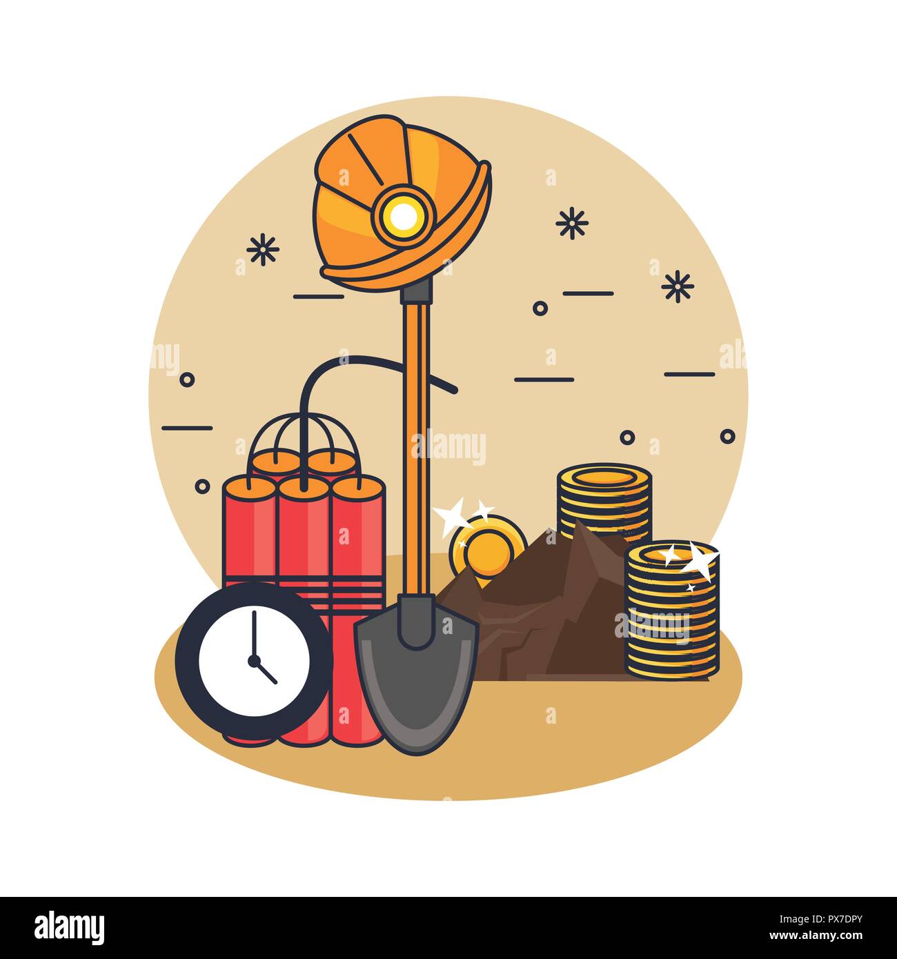 Mining and tools Stock Vector Image & Art - Alamy
