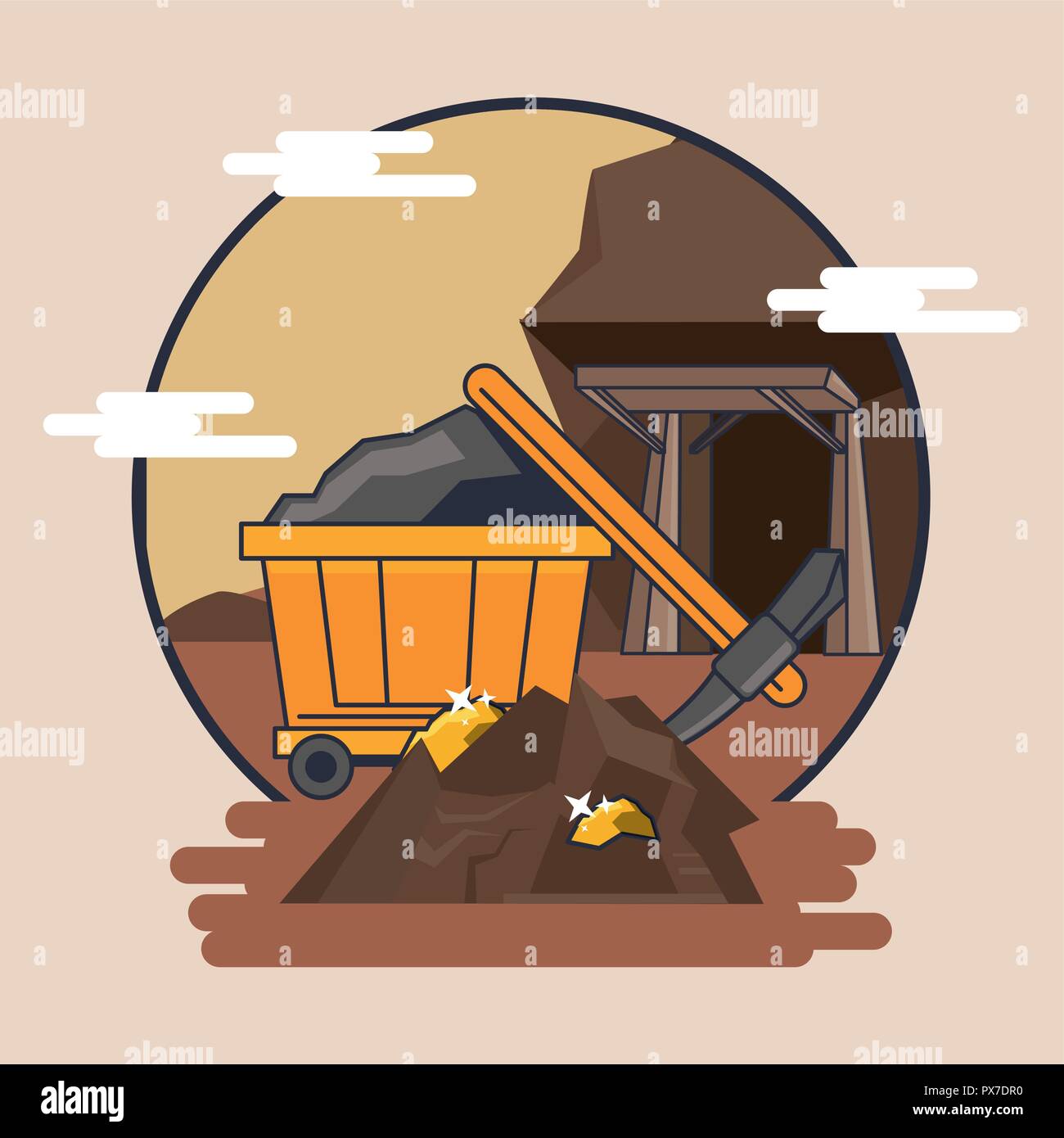 Excavation tools Stock Vector Images - Alamy