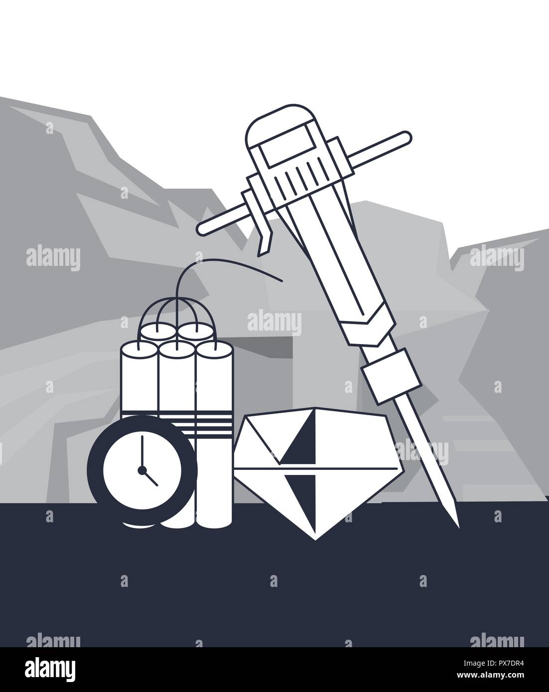 Coal industry tools Stock Vector Images - Alamy