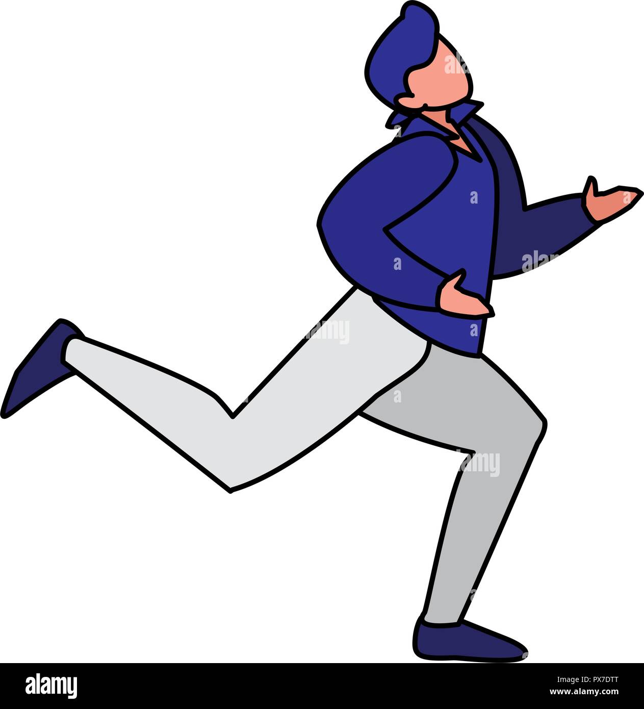 retro dancer man icon over white background, vector illustration Stock ...