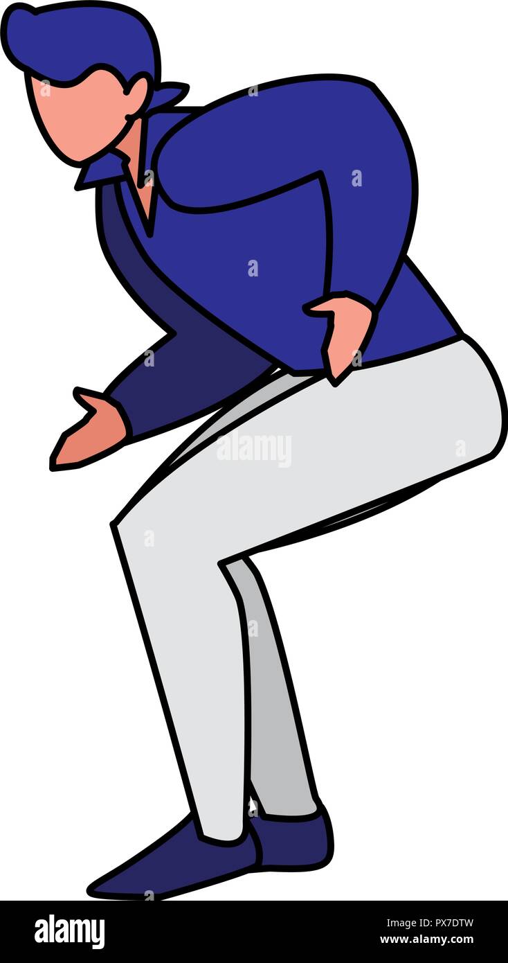 retro dancer man icon over white background, vector illustration Stock ...
