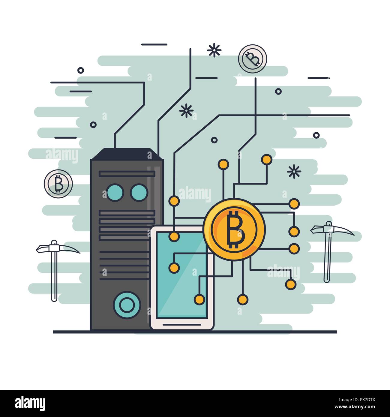 bitcoin mining technological devices Stock Vector Image & Art - Alamy