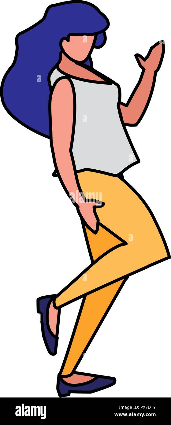 avatar retro dancer over white background, vector illustration Stock ...