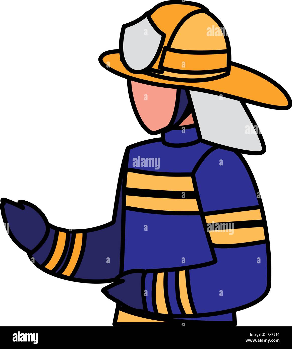 avatar fireman over white background, vector illustration Stock Vector ...