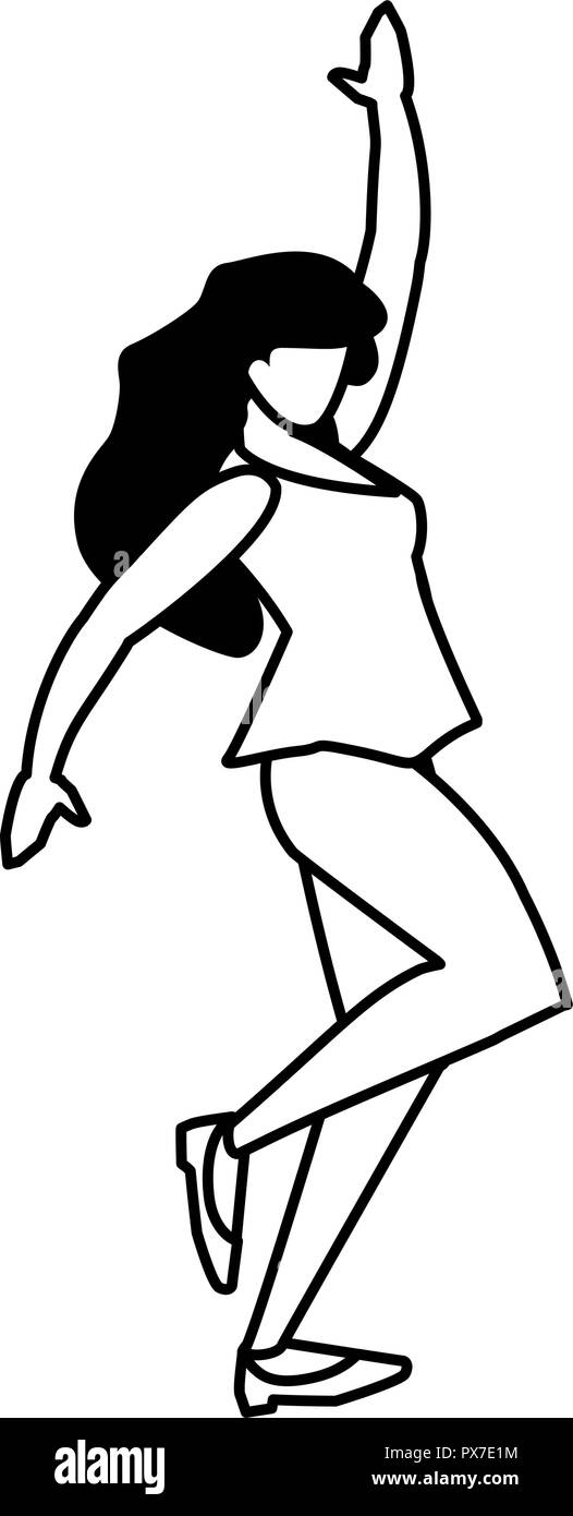 avatar retro dancer over white background, vector illustration Stock ...