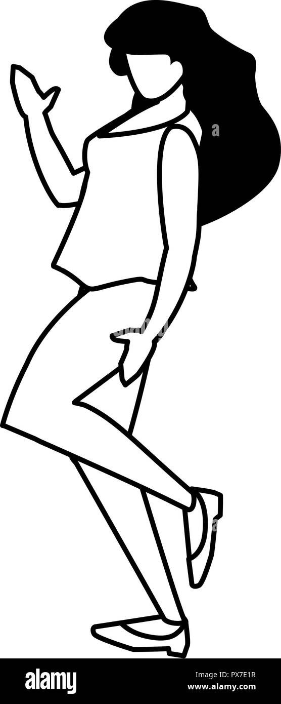 avatar retro dancer over white background, vector illustration Stock ...
