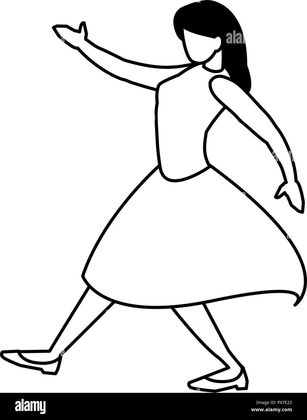 avatar retro dancer over white background, vector illustration Stock ...