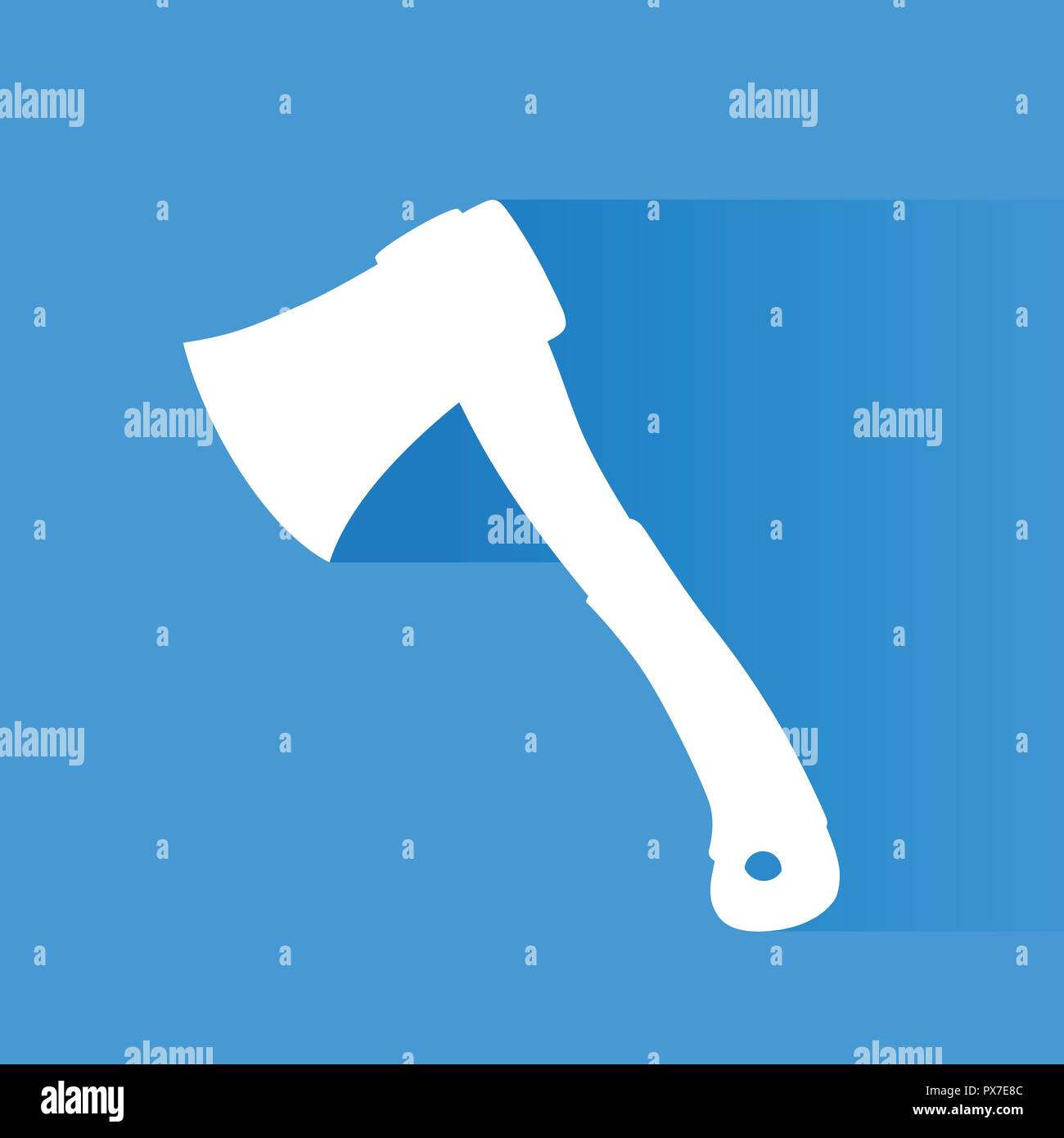 white axe with shadow on blue Stock Vector Image & Art - Alamy