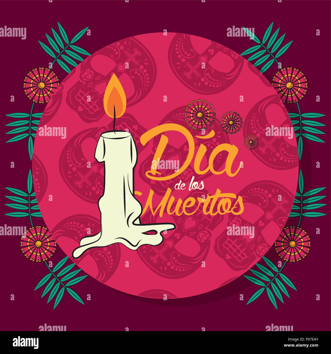 Day of the Dead card Stock Vector Image & Art - Alamy