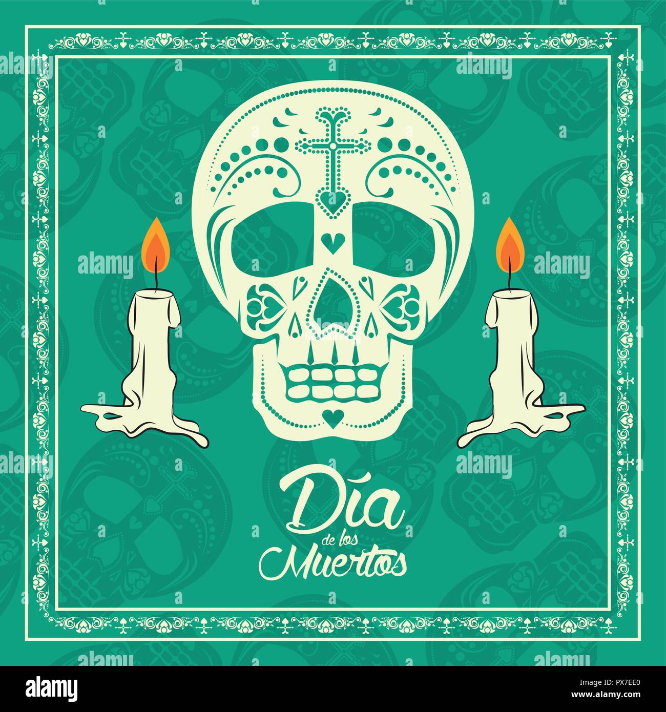 Day of the Dead card Stock Vector Image & Art - Alamy