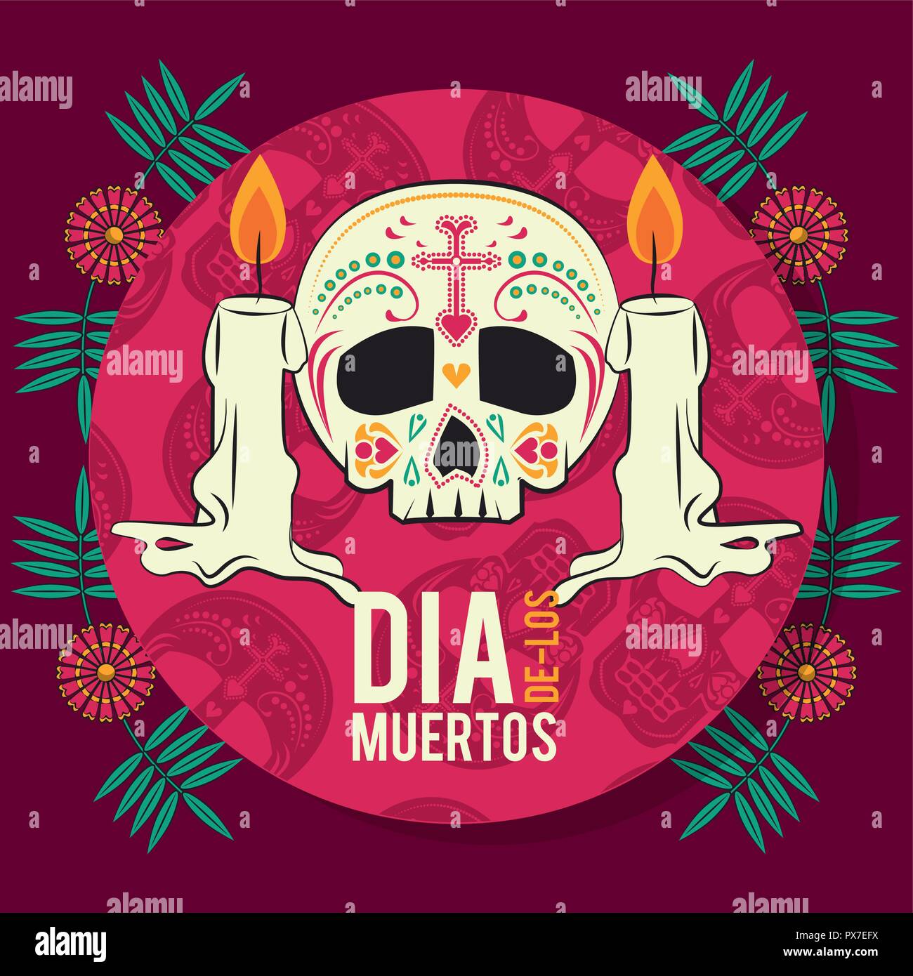 Day of the Dead card Stock Vector Image & Art - Alamy