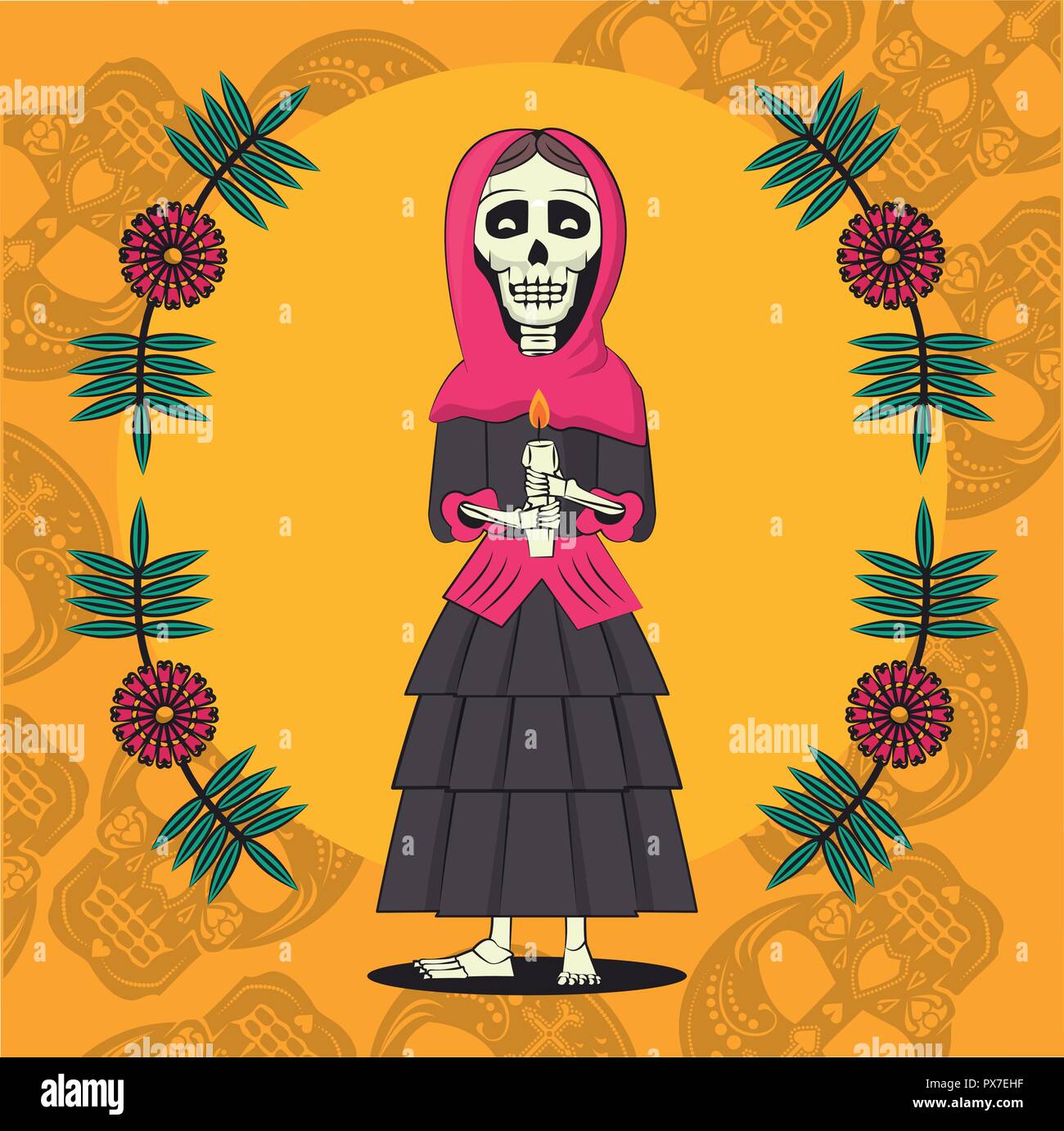 Day of the Dead card Stock Vector Image & Art - Alamy