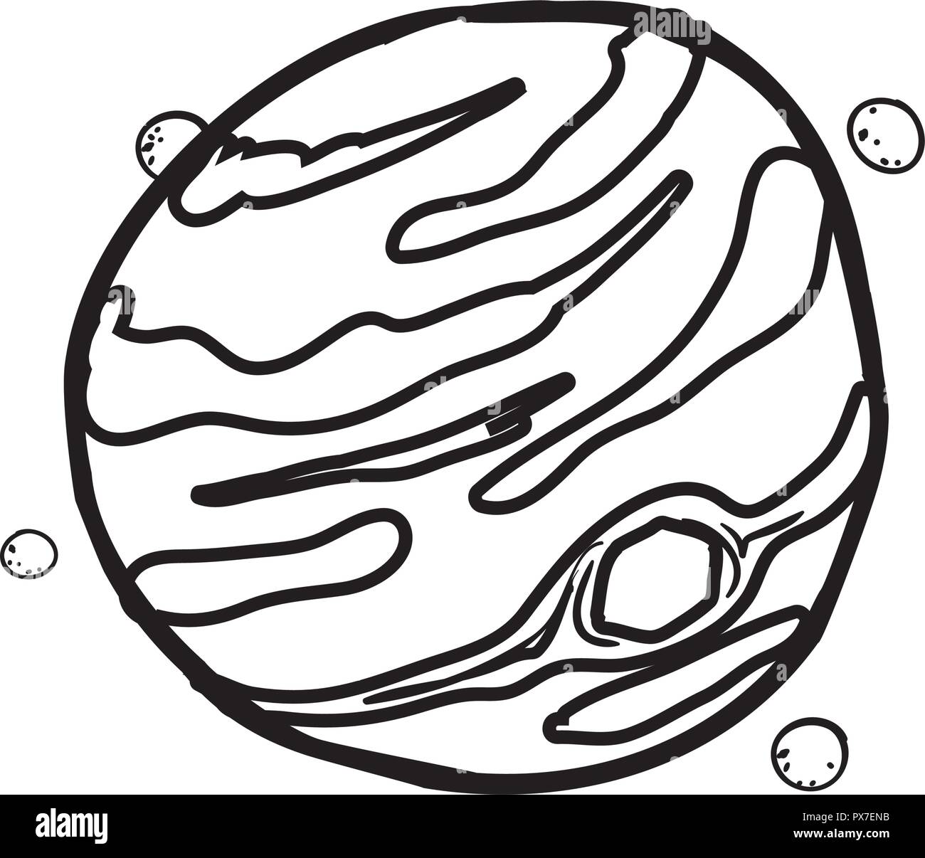 jupiter planet space icon vector illustration design Stock Vector Image ...