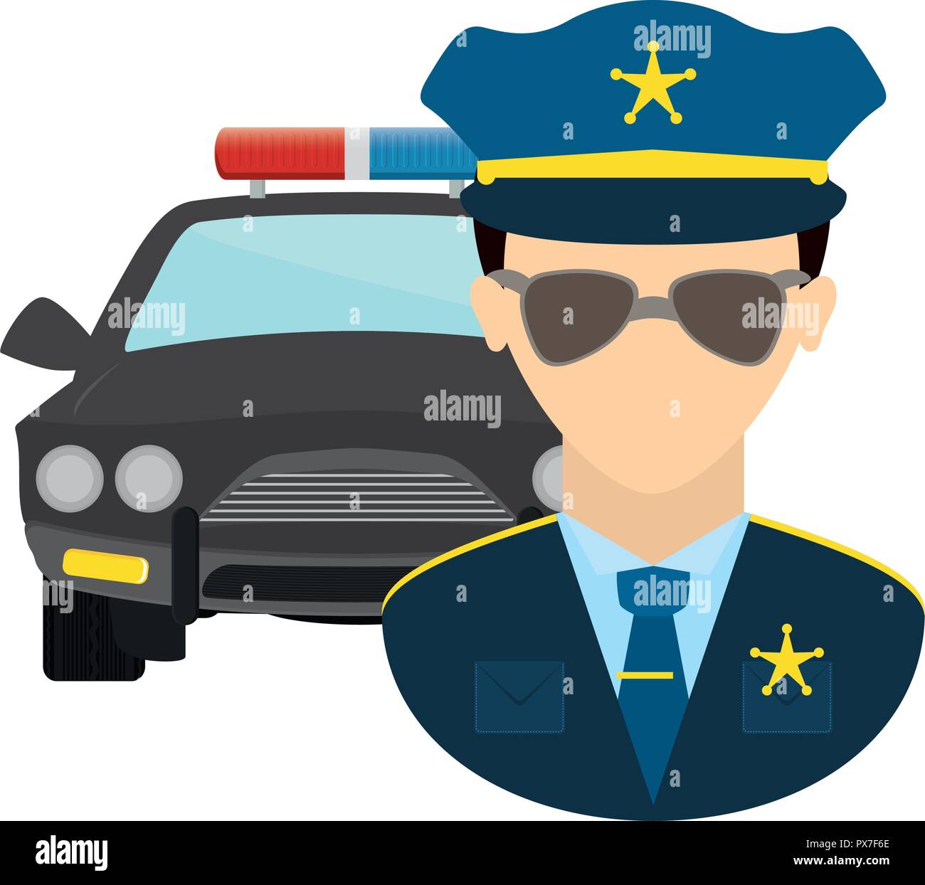 police agent with patrol avatar character vector illustration design ...