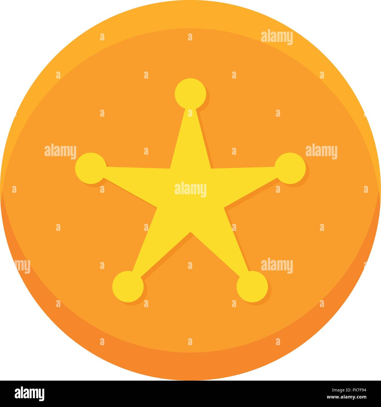star golden police badge vector illustration design Stock Vector Image ...