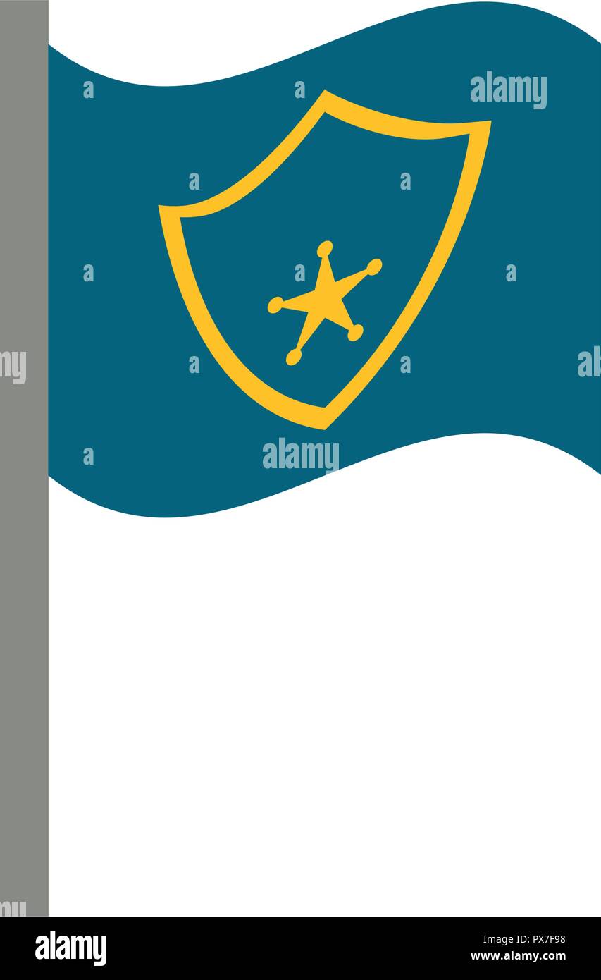 police department flag icon vector illustration design Stock Vector ...
