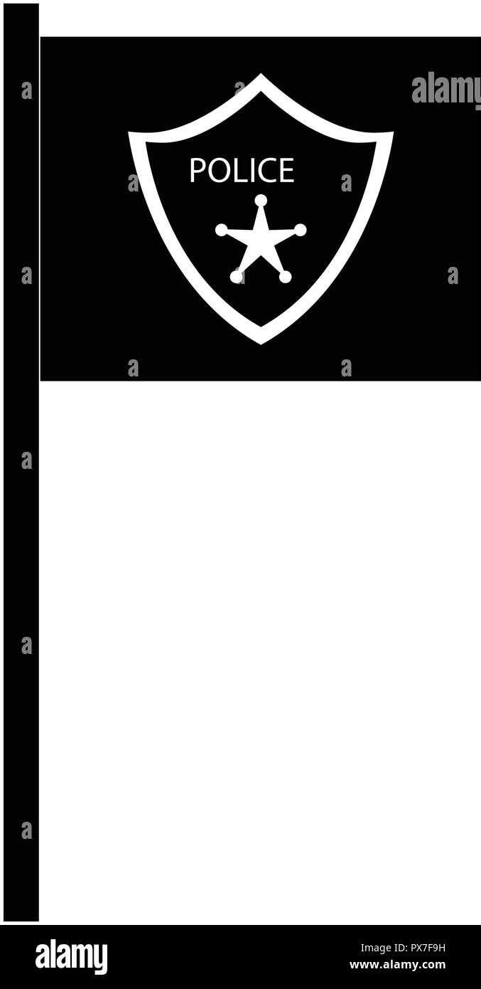 police department flag icon vector illustration design Stock Vector ...