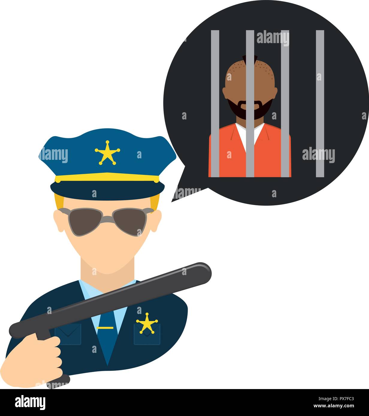 police agent avatar character vector illustration design Stock Vector ...