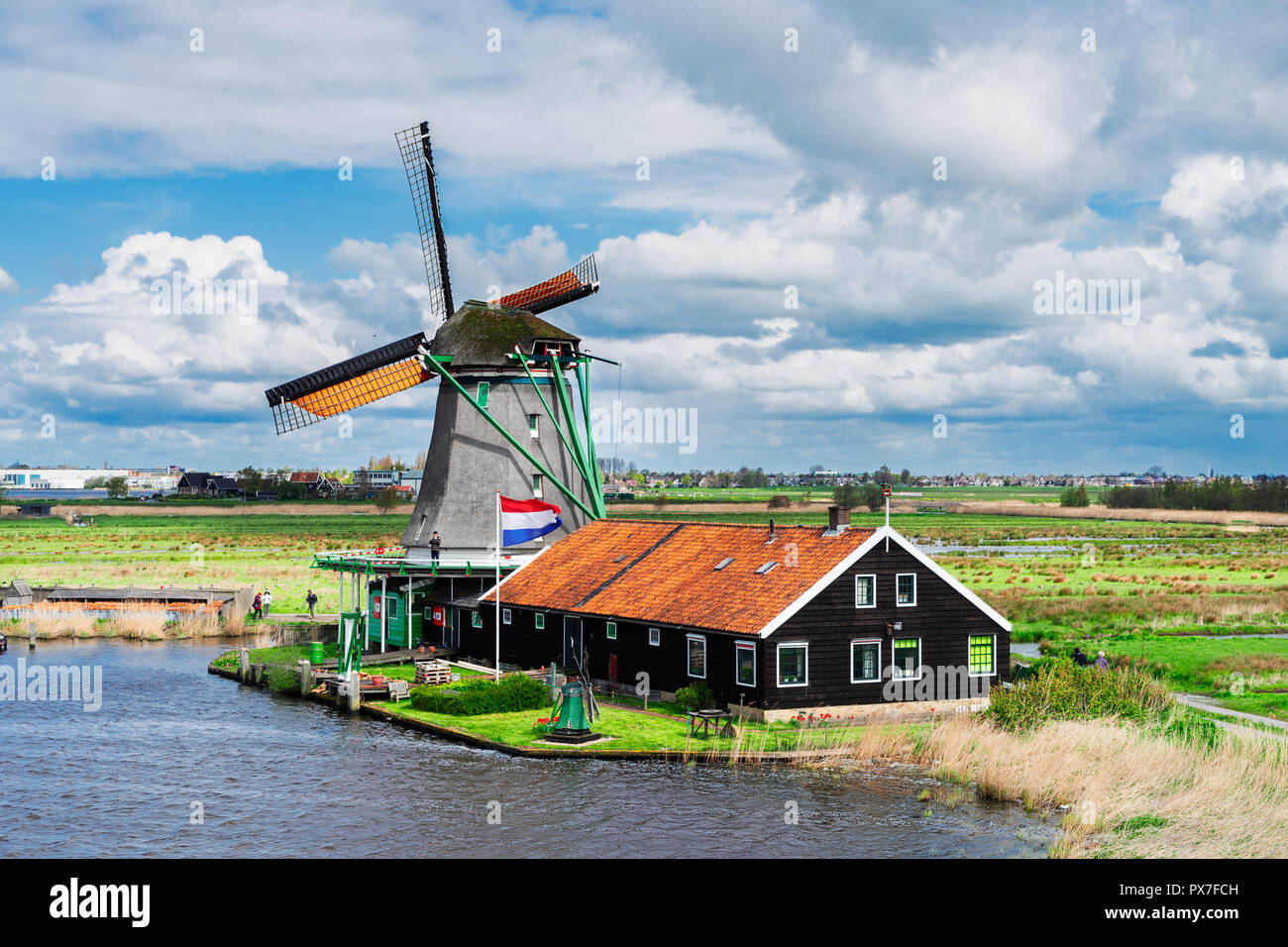 Dutch wind mills Stock Photo - Alamy