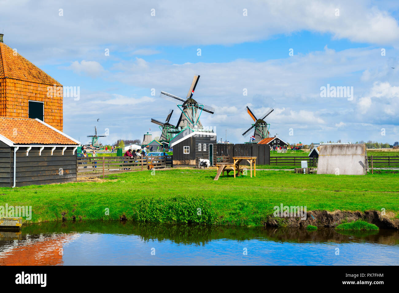 Dutch wind mills Stock Photo - Alamy