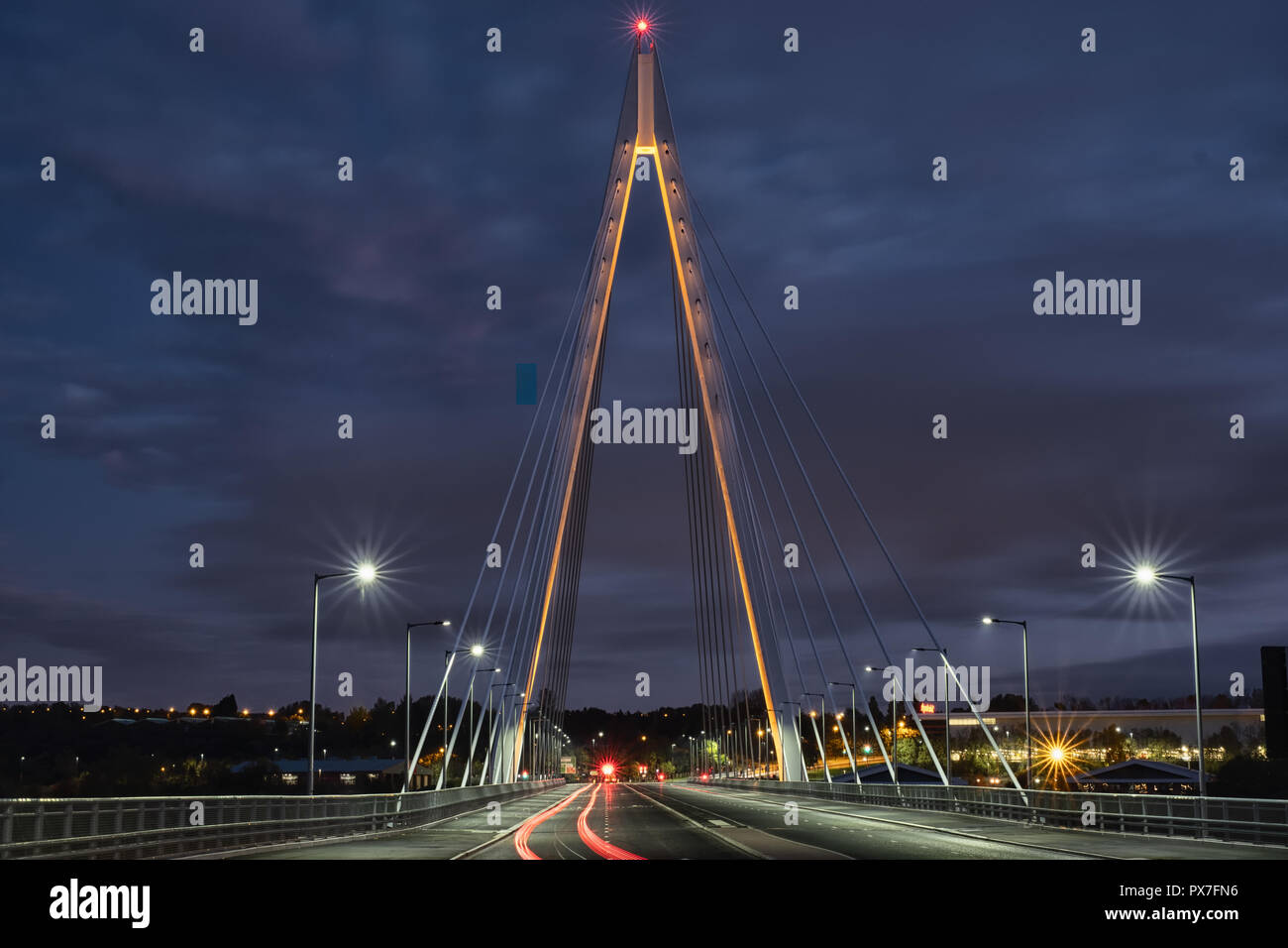 The Northern Spire Bridge is a bridge over the River Wear in Sunderland ...