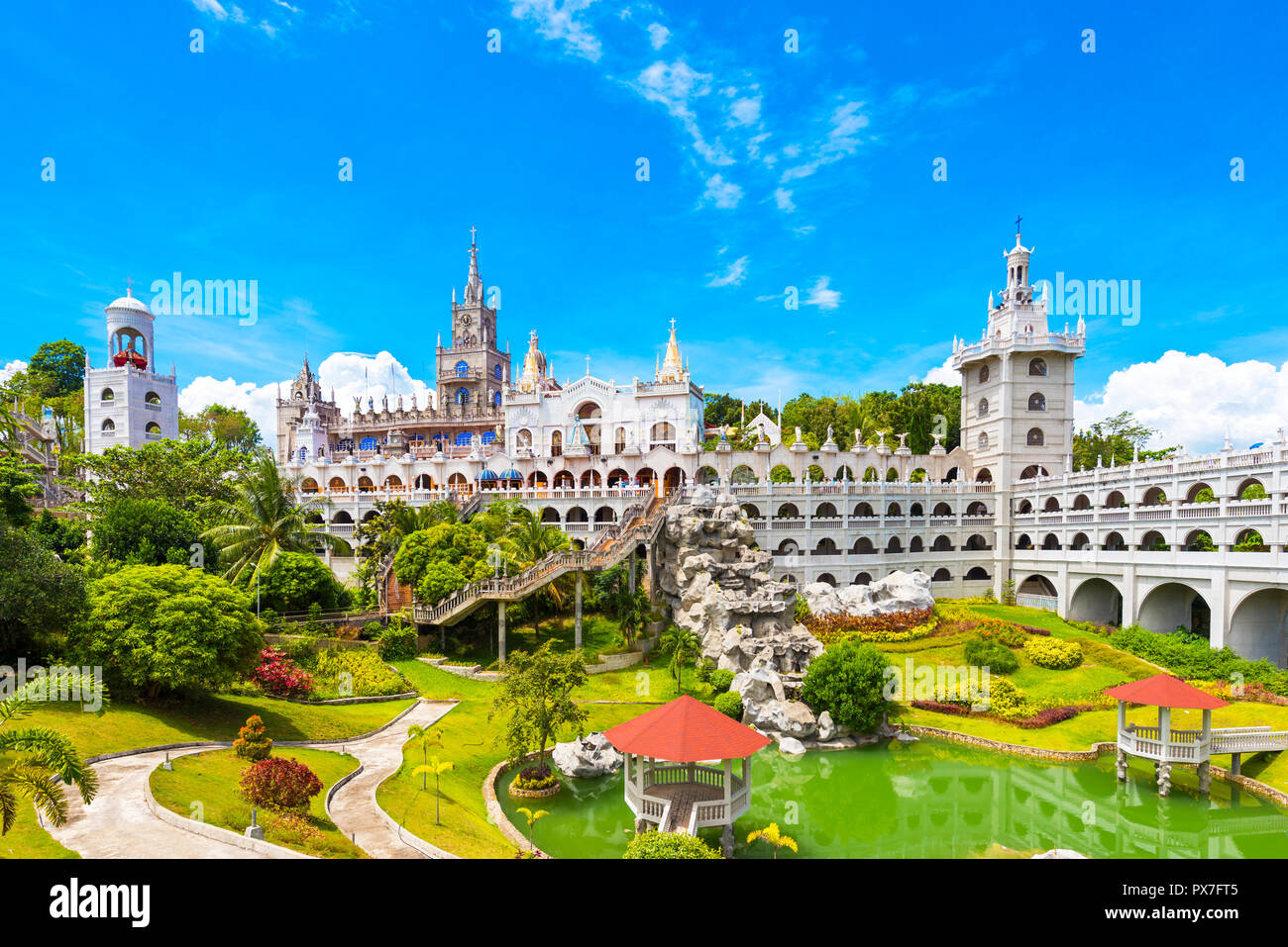 The Catholic Simala Shrine in Sibonga, Cebu, Philippines. Copy space ...