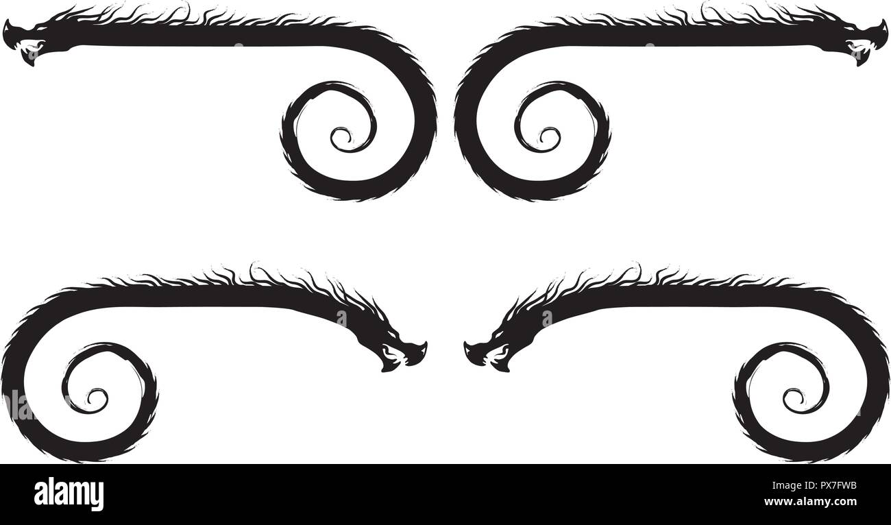 Dragon page separator decoration Stock Vector Image & Art - Alamy