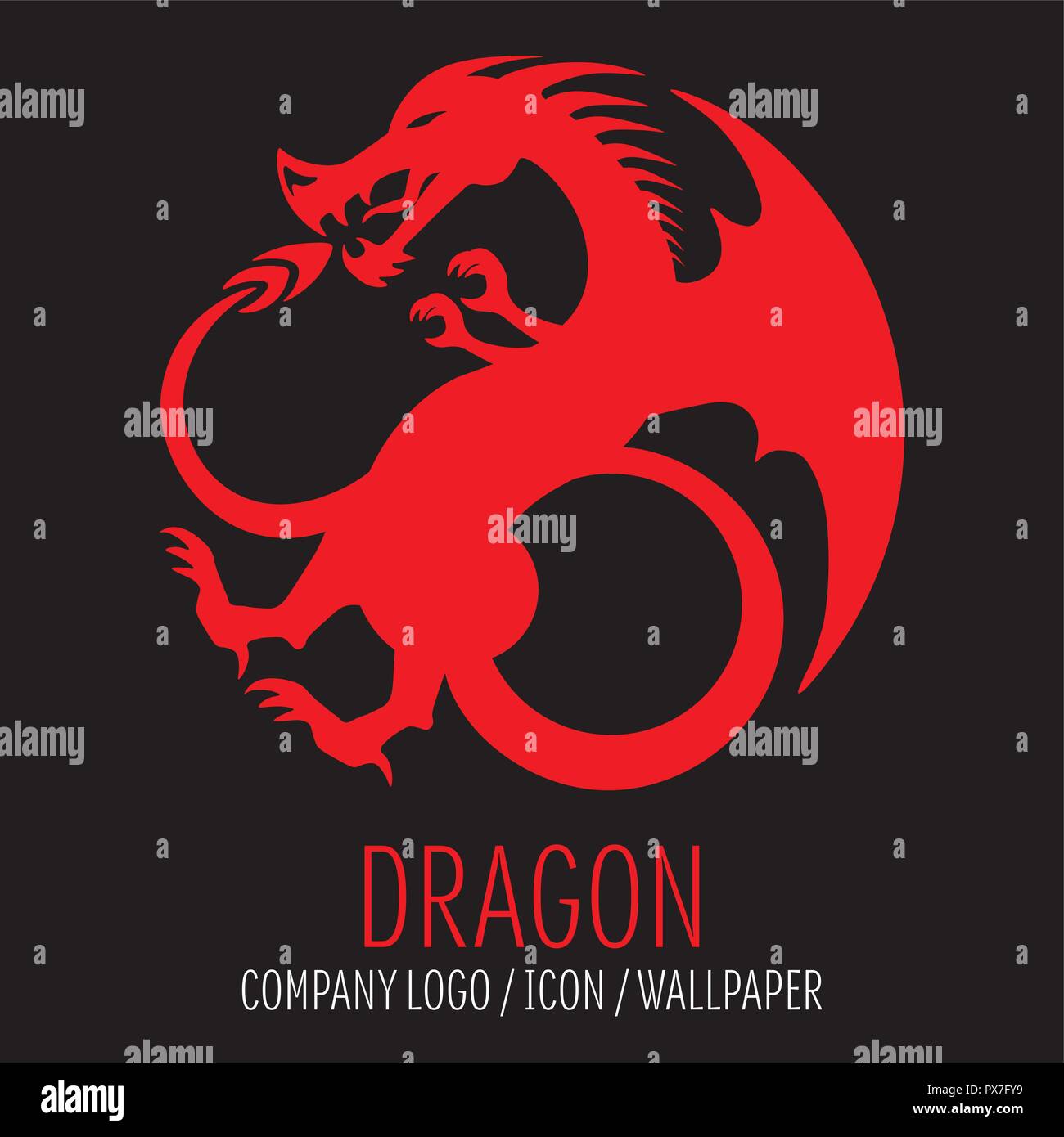 Dragon Logo Vector High Resolution Stock Photography and Images - Alamy