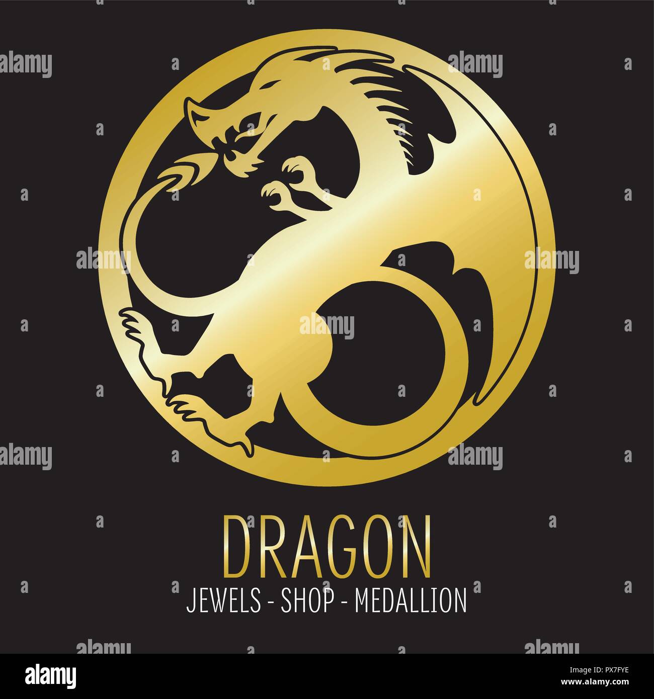 Dragon logo vector hi-res stock photography and images - Alamy