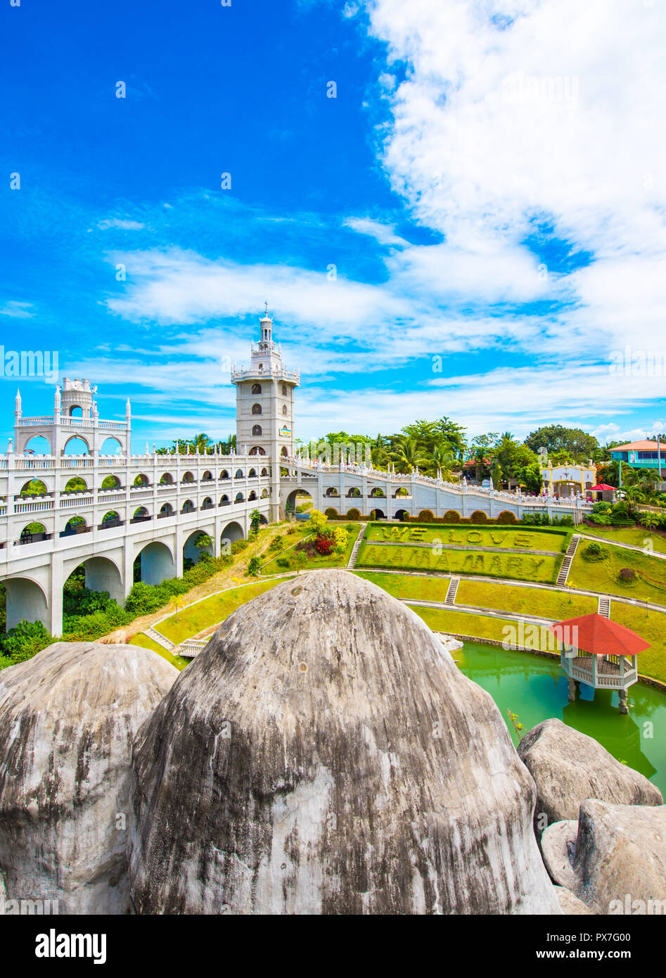 The Catholic Simala Shrine in Sibonga, Cebu, Philippines. Copy space ...