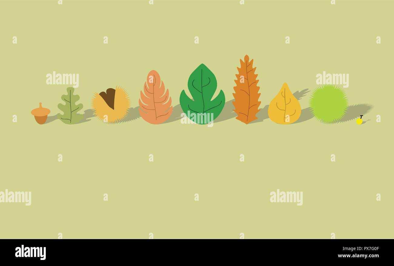 Autumn / Fall theme set postcard Stock Vector Image & Art - Alamy