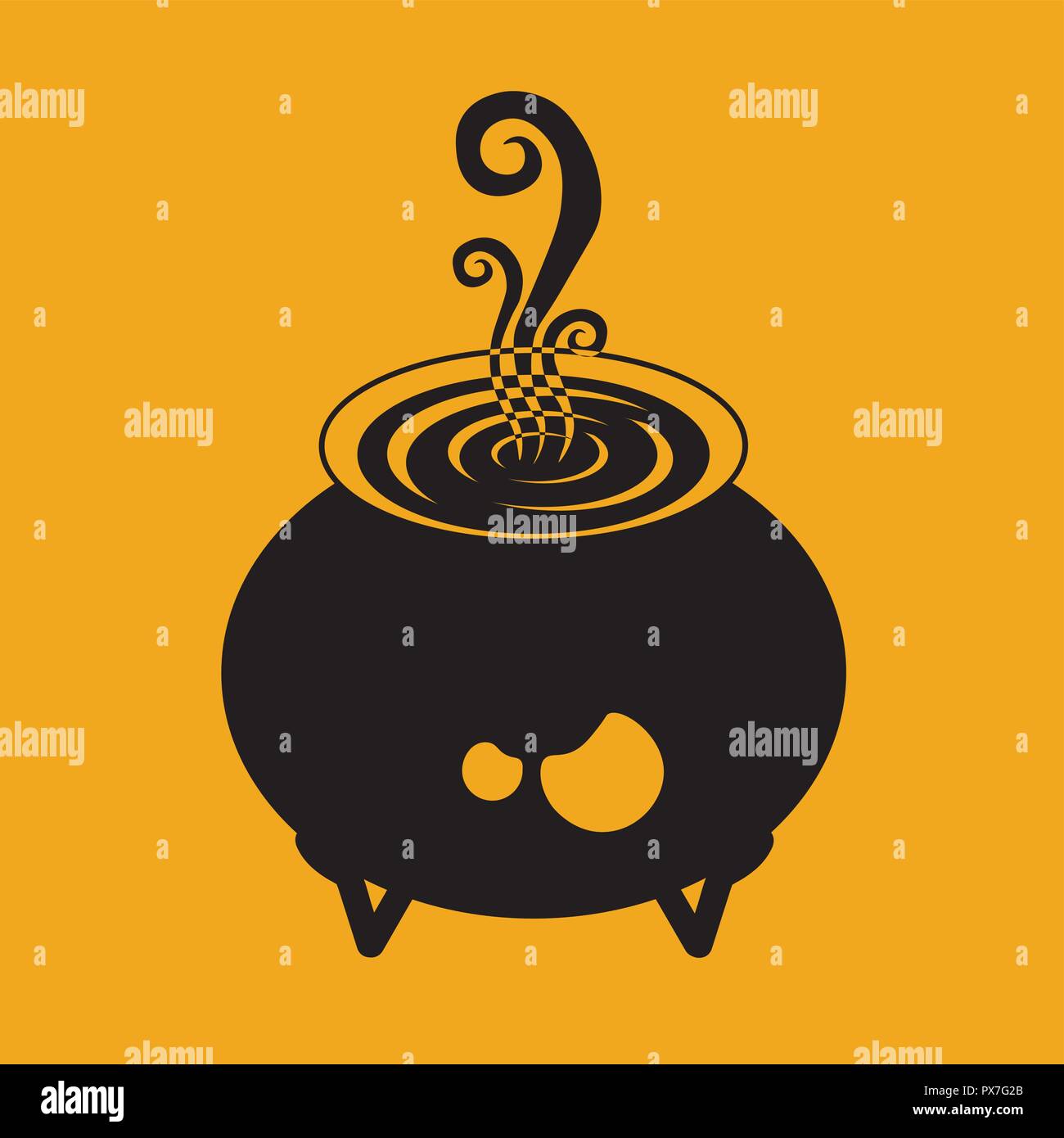 Halloween Icon: The Mumbling Cauldron Stock Vector Image & Art - Alamy