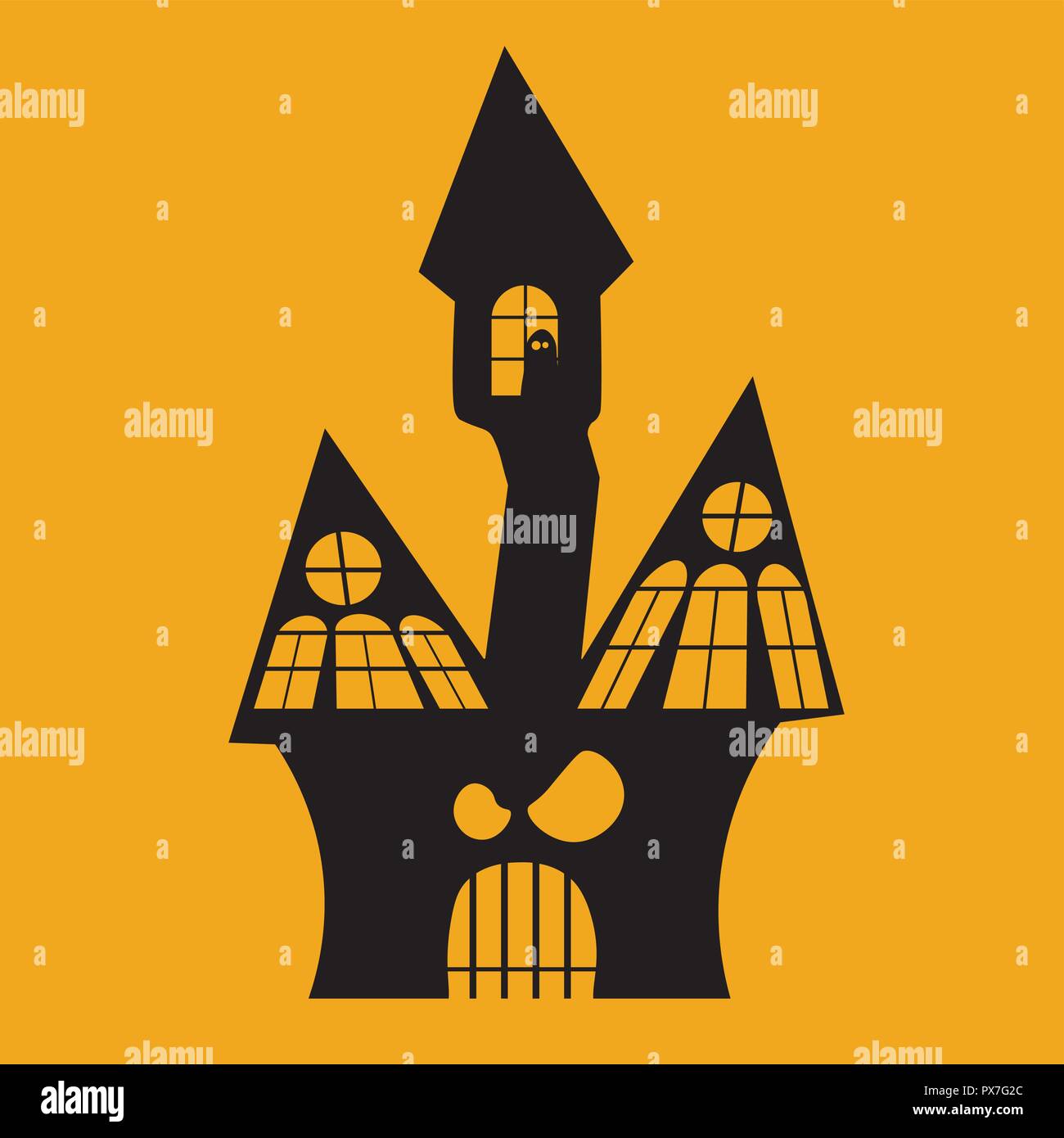 Haunted castle vector design Stock Vector Images - Alamy