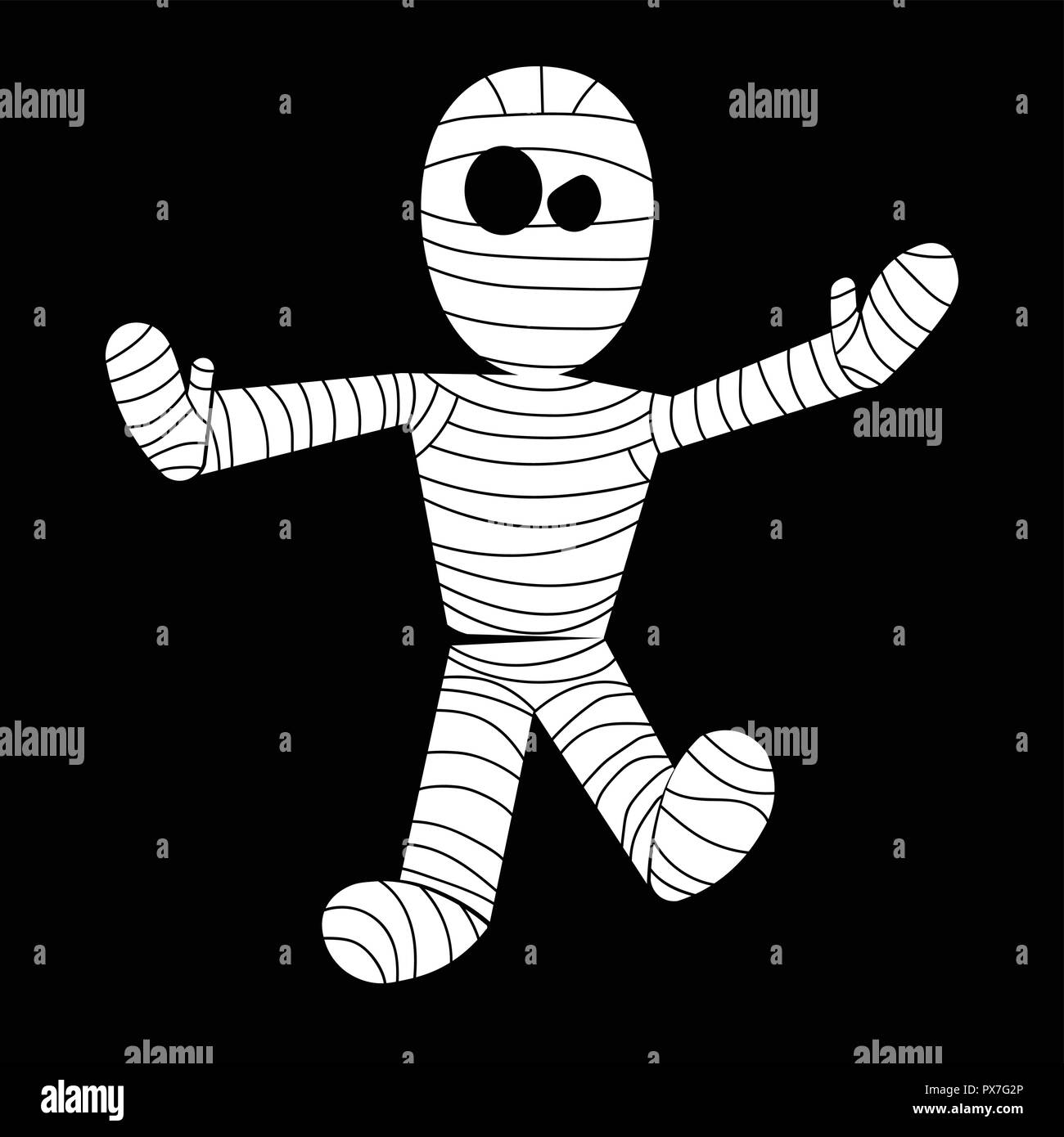 Halloween Icon: The Groggy Mummy Stock Vector Image & Art - Alamy